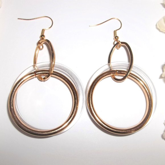 Fashion Jewelry | Jewelry | Hoops Hoop Earrings Gold And Clear Hoops ...